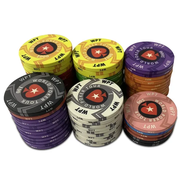 WPT Chip poker วัสดุ : เซรามิก- รุ่นมีเลข - POKERTHAI